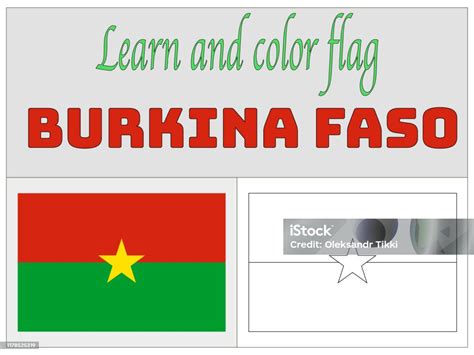 교육 및 학습을위한 부르키나 파소 국기 색칠 공부 책 원래 색상과 비율 단순히 벡터 일러스트 국가에서 플래그 세트 공휴일에 대한 스톡 벡터 아트 및 기타 이미지 Istock