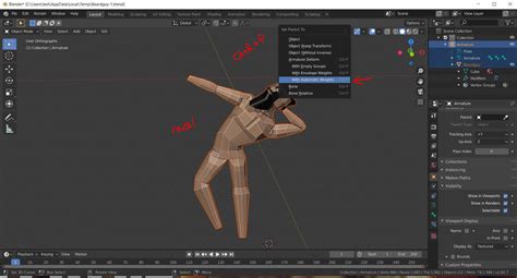 Can T Move Mesh With Armature Blender Stack Exchange