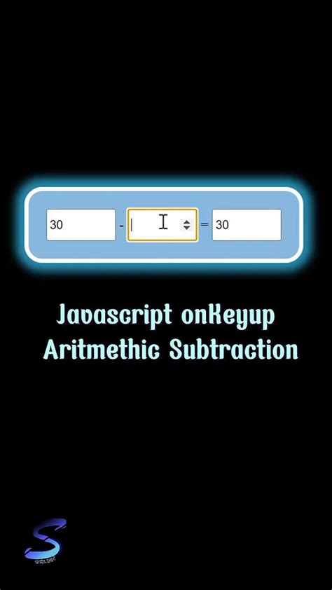 Javascript Onkeyup Aritmethic Subtraction Programming Css Html Code
