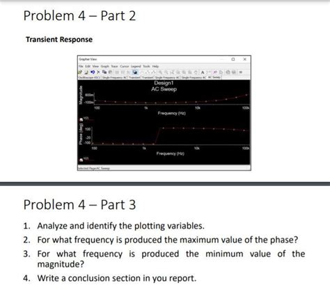 solved problem 1 part 1 1 plotting the circuit of figure