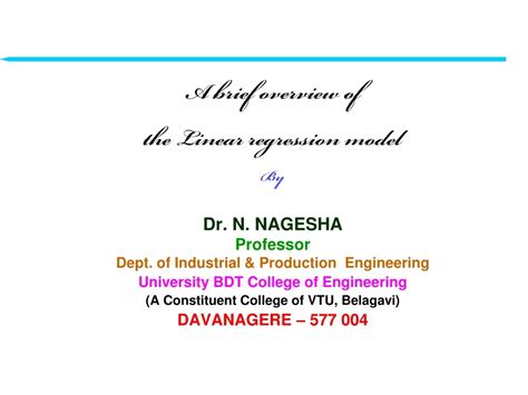 ppt a brief overview of the linear regression model by powerpoint