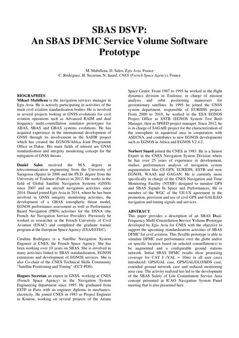 Pdf Sbas Dsvp An Sbas Dfmc Service Volume Software Prototype