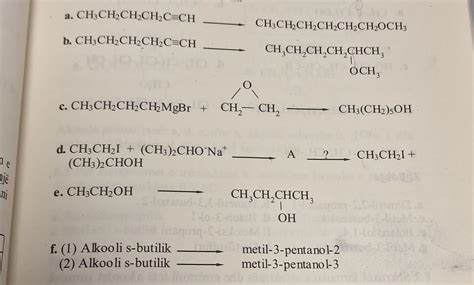 Solved a. CH3CH2CH2CH2C≡CH CH3CH2CH2CH2CH2CH2OCH3 b. | Chegg.com