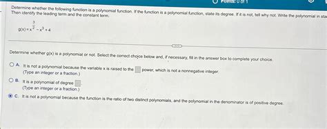 Solved Determine Whether The Following Function Is A Chegg