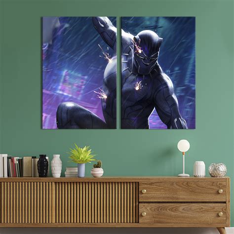 Настенный декор диптих картина на холсте для интерьера в гостиную спальню Вибраниевый костюм