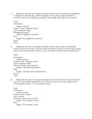 Logic Drill 2 Docx 1 Represent The Logic Of A Program That Allows The User The Decide If An