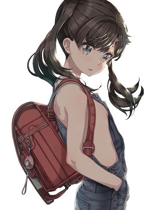 Ozzzzy Original Highres Textless Version Girl Backpack Bag Breasts Brown Hair Crime