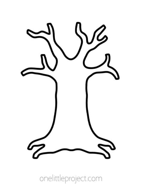 Tree Outline Free Printable Tree Template Shapes