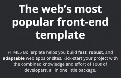 Html5 Boilerplate Getting Project Done Quickly And Efficiently