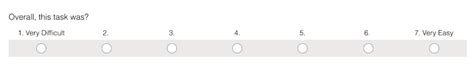 Post Task Questions And The Single Ease Question Seq Preely