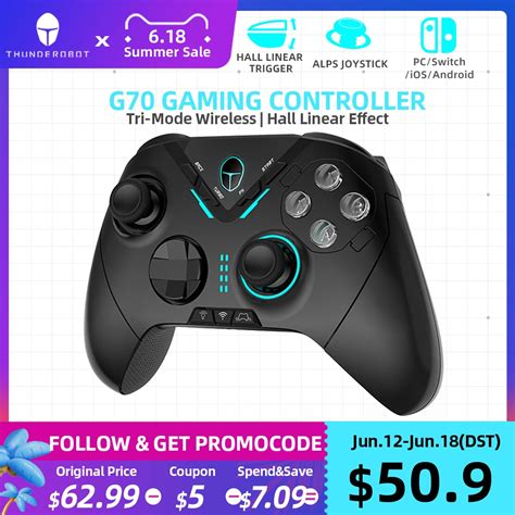 ThundeRobot G70 Wireless Gamepad Bluetooth With Dual Vibration Game ...