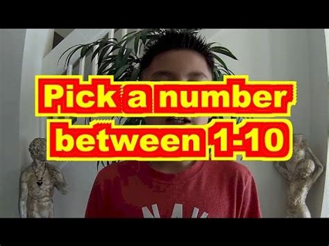 Pick a number between 1 through 10 - YouTube