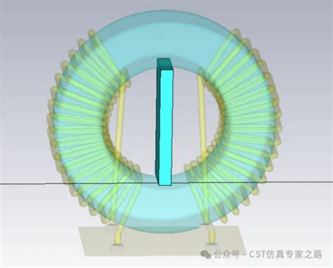 cst2025 共模电感3d参数化建模及共模、差模特性仿真