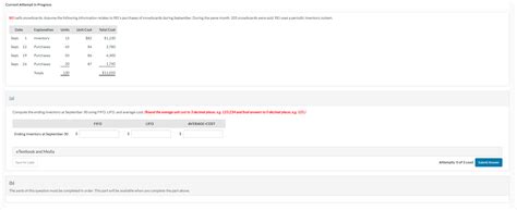 Solved A Compute The Ending Inventory At September Using Chegg