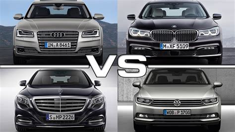Audi A8 Vs Bmw 7 Series Vs Mercedes S Class Vs Vw Passat Youtube