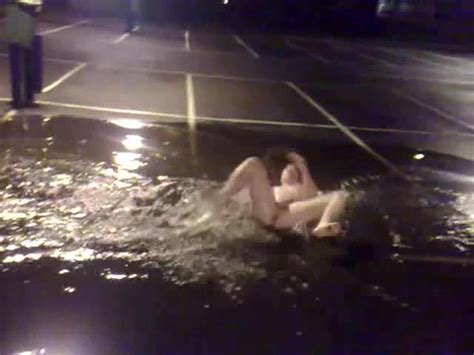 Two Lads In Car Park Rain Pool Naked Publicly ThisVid