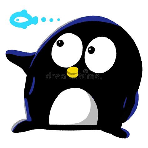Cartoon Penguin Thinking Illustration Cute Cartoon Penguin Character
