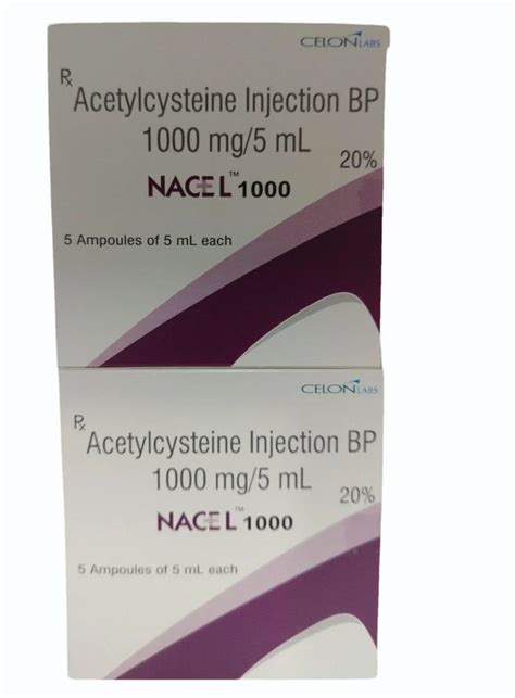 1000mg Acetylcysteine Injection 5 Ml At ₹ 132piece In Surat Id