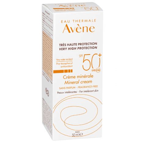 Avene слънцезащитен минерален крем за нетолерантна кожа Spf 50 50 мл • Цена Аптека Прайм
