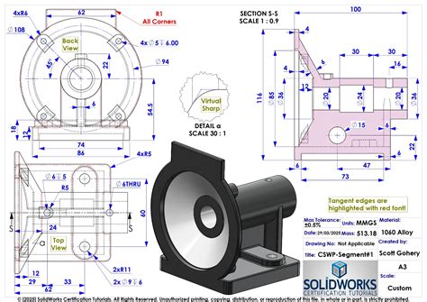 Solidworks Certification Tutorials Cswa Partmodeling Solidworks