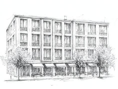 Building Sketch An Architectural Representation Focusing On Buildings And Their Design Elements
