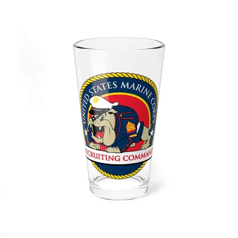 Usmc Recruiting Command Usmc Pint Glass 16oz Shop Unique Drinkware