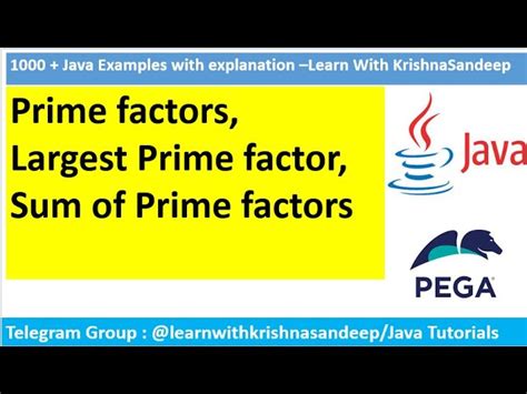 How To Find Prime Factors Of Integer Numbers In Java