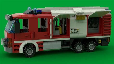 Lego Moc Fire Truck By Snorri666 Rebrickable Build With Lego