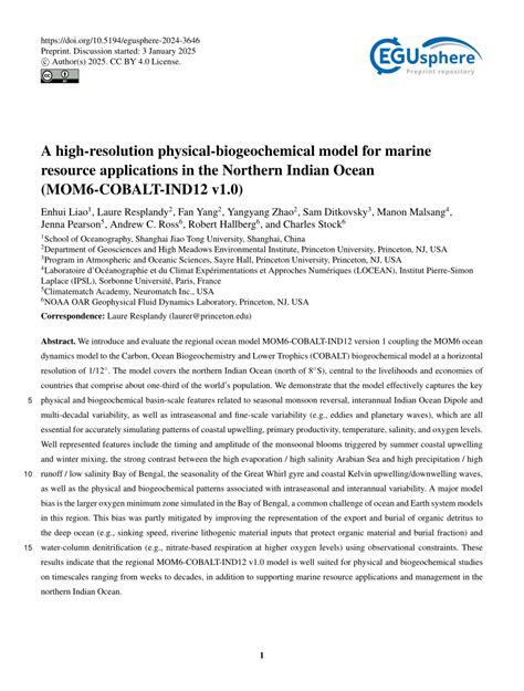Pdf A High Resolution Physical Biogeochemical Model For Marine Resource Applications In The