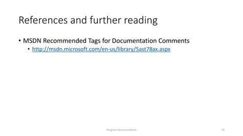 program documentation ppt download