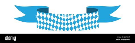 Bavarian Ribbon Oktoberfest Seamless Pattern With Blue And White
