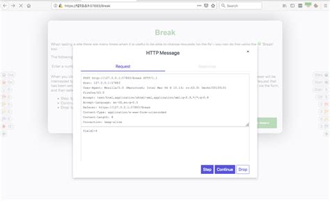 break hangs the hud ui · issue 245 · zaproxy zap hud · github