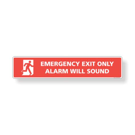 Emergency Exit Only Alarm Will Sound Decals Devco Consulting