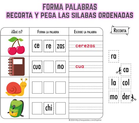 Silabas De Palabras 10 Ejemplos De Silabas Umofe