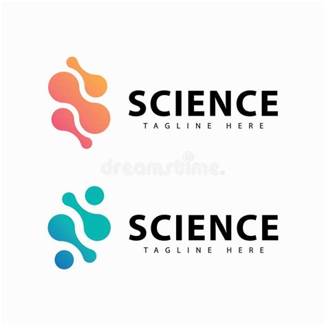 Molecule Logo Icon Template For Science Brand Identity Stock Vector