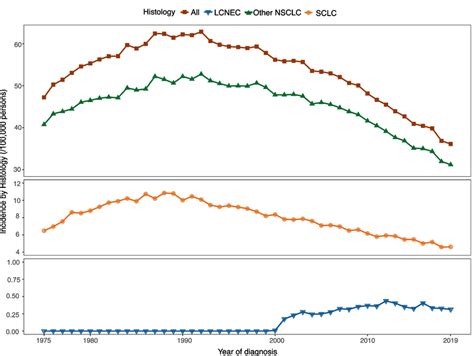 Annual Age Adjusted Incidence Of Lung Cancer Lcnec Sclc And Other Download Scientific