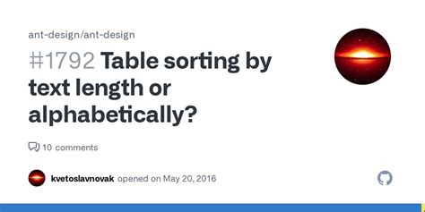 Table Sorting By Text Length Or Alphabetically Issue Ant Design Ant Design GitHub