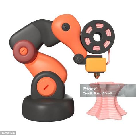 로봇 팔 3d 프린터 3d 일러스트 아이콘 3차원 인쇄에 대한 스톡 사진 및 기타 이미지 3차원 인쇄 3차원 형태 경영자