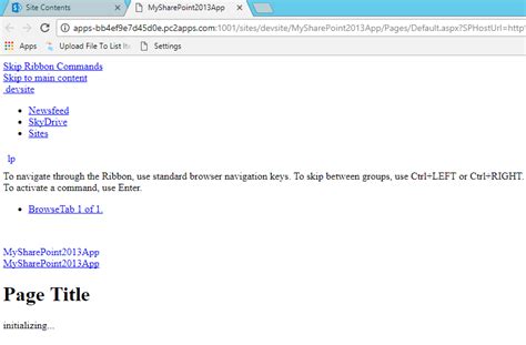 2013 my first simple sharepoint hosted app not displaying correctly