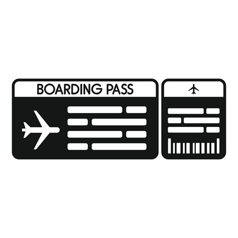 Vacation Air Ticket Icon Simple Vector Airline Pass 14837069 Vector