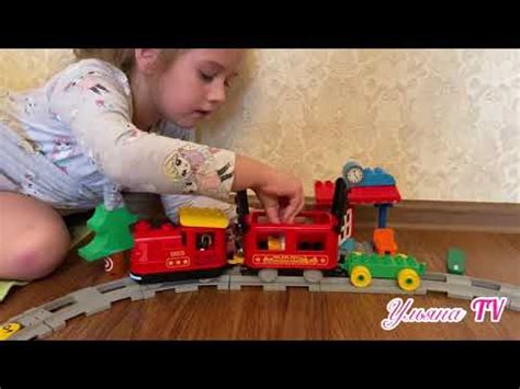 Лего дупло поезд и команда Микки Мауса. - YouTube