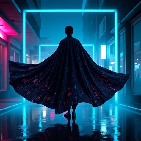 Free Neon Cape Silhouette Image Download At Stockcake