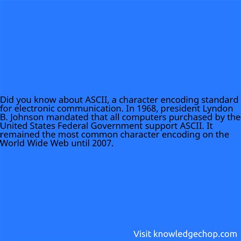 About Ascii A Character Encoding Standard For Electronic Communication
