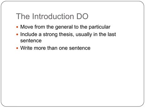 Intro Thesis And Concl Ppt