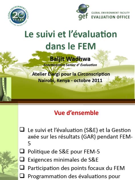 Monitoring And Evaluation In The Gef East Africa Portfolio French Pdf Budget
