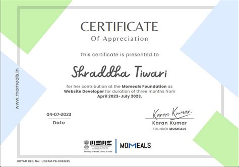 Shraddha Tiwari On Linkedin Momeals Developer Certification