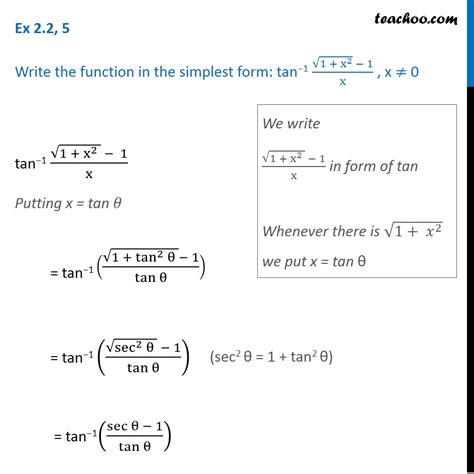 Ex Simplify Tan Root X X Chapter Ex Simplify Tan Root X X Chapter