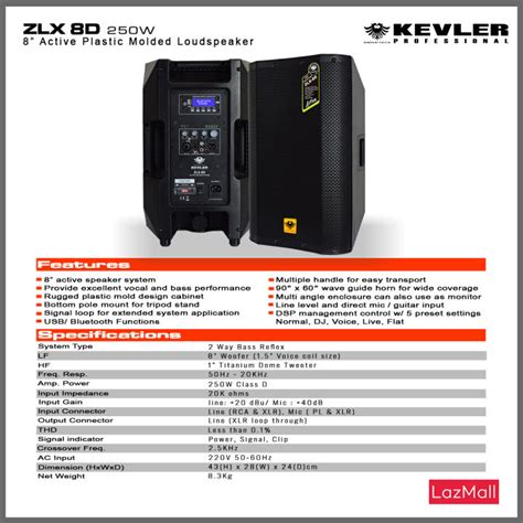 Kevler Professional Zlx 8d 250watts Active Karaoke Speaker 2 Pcs Lazada Ph