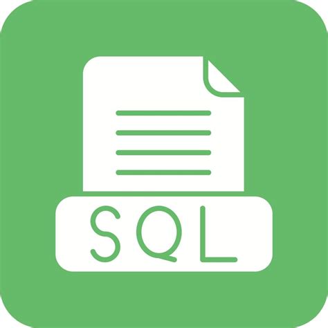Sql File Glyph Round Corner Background Icon Vector Art At Vecteezy
