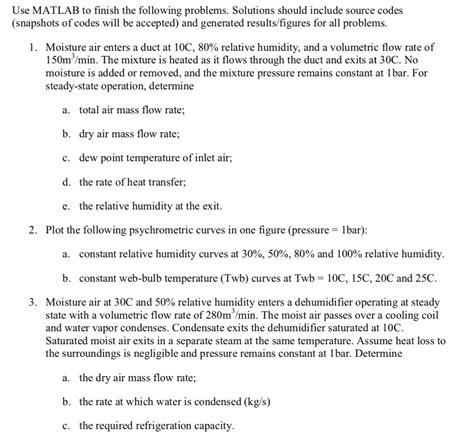 Solved Use Matlab To Finish The Following Problems
